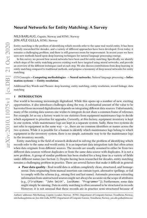 Neural Networks For Entity Matching Deepai