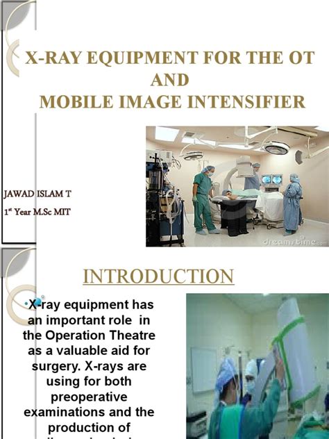 X Ray Equipment For The Ot And Mobile Image Intensifier Pdf