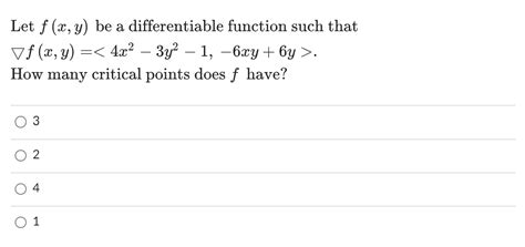 Solved Let F X Y Be A Differentiable Function Such That Chegg