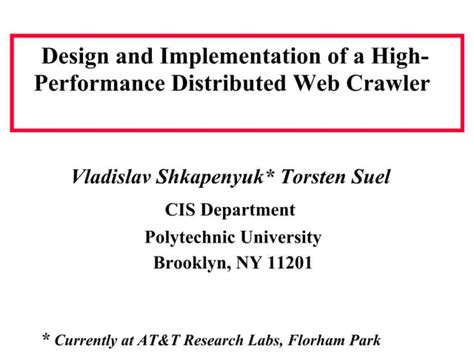 Design And Implementation Of A High Performance Distributed Web