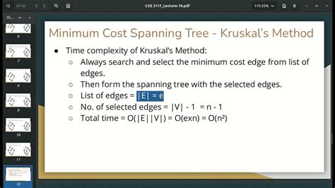 Computer Algorithm And Complexity Lecture 19 Youtube