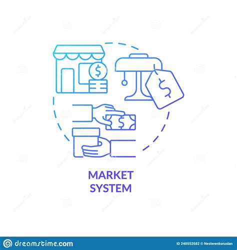 Market System Blue Gradient Concept Icon Stock Vector Illustration Of System Market 240552682