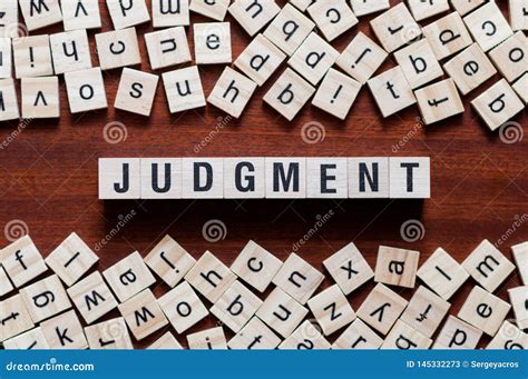 Judgment Word Concept Stock Image Image Of Finance 145332273