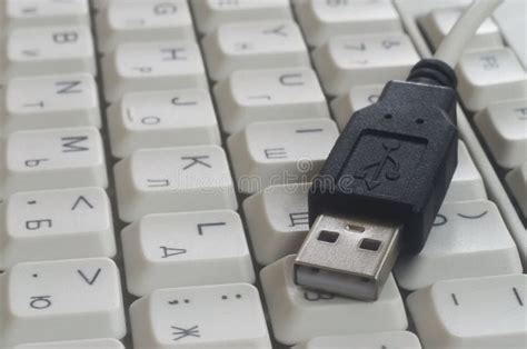 Usb Input On The White Keyboard Stock Image Image Of Choice Electrical 79922177