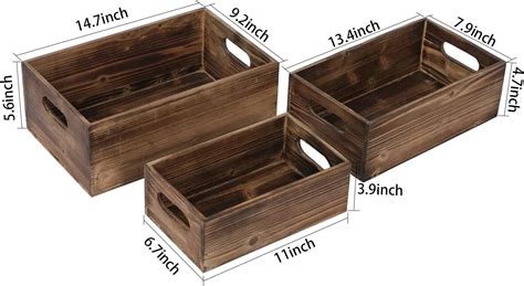 Farmhouse Wood Crate Boxes For Crafts Wood Crates For Display Rustic