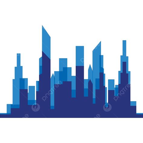 Contemporary Urban Landscape Vector Flat Design Illustration Of City