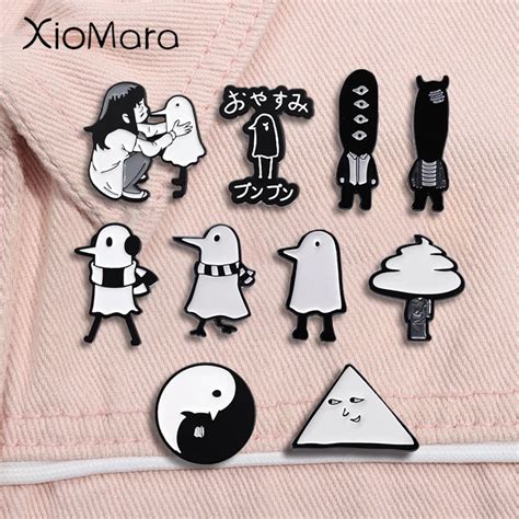 Cartoon Oyasumi Punpun Enamel Pin Anime Comic Character Brooch Lapel