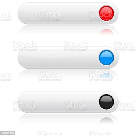 색된 동그라미와 흰색 버튼입니다 메뉴 인터페이스 요소 3차원 형태에 대한 스톡 벡터 아트 및 기타 이미지 3차원 형태 검은색 고리 사슬 Istock