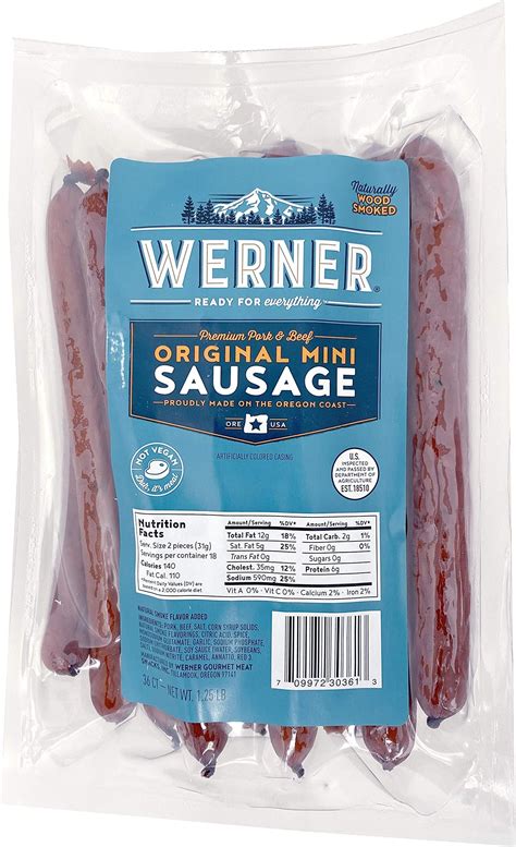 Werner Mini Sausage Sticks Pack Of 36 Bulk Meat Sticks 6