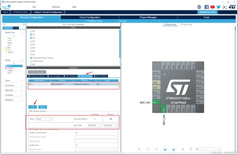 stm32cubemx adc dma多通道配置连续采样 stm32g071 无需中断 ll库配置 stm32g0 adc ll csdn博客