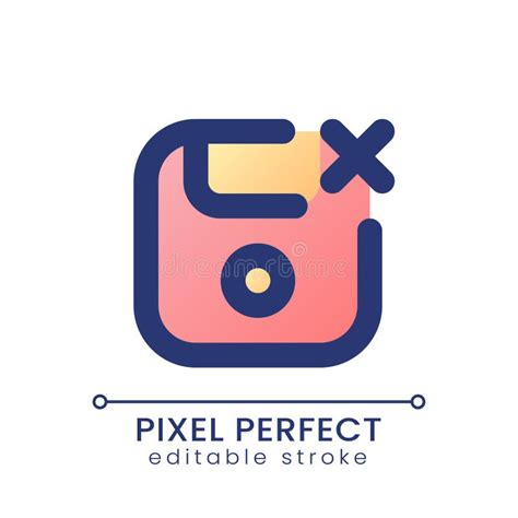 Cancel Saving Pixel Perfect Gradient Fill Ui Icon Stock Vector