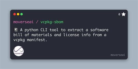 Github Moverseaivcpkg Sbom 📓 A Python Cli Tool To Extract A
