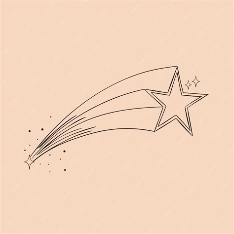 Free Vector Shooting Star Drawing Illustration