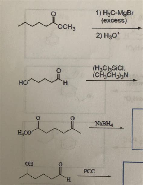 Solved 1) H3C-MgBr (excess) OCH3 2) H30* (H3C)3Sici, | Chegg.com