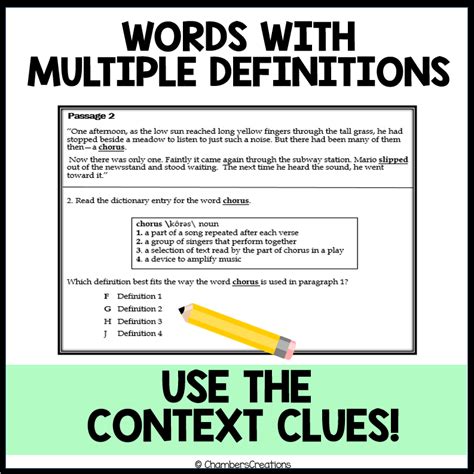 Dictionary Skills Context Clues Staar Prep Tek 6 2e Lesson 1 Made By Teachers