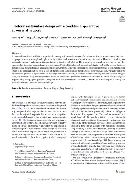 freeform metasurface design with a conditional generative adversarial