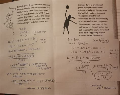 Beautiful Math Projectile Motion Algebra One
