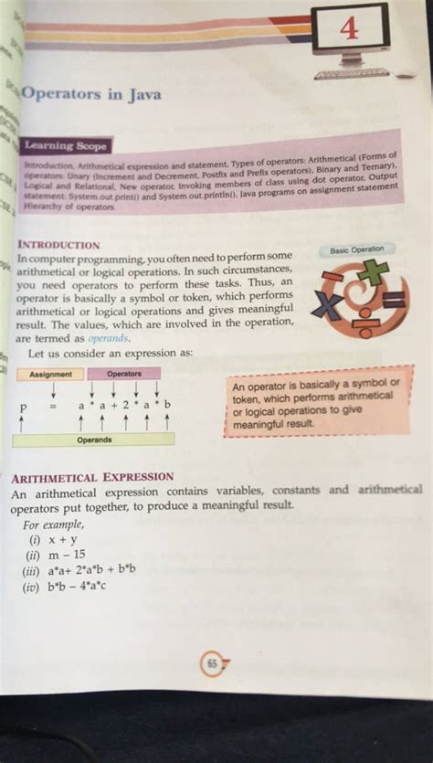 Operators In Java Learning Scope Introduction Arithmetical Expression An