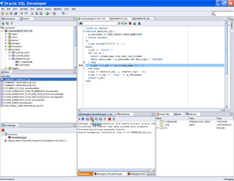 Remote Debugging Mit Dem Sql Developer Und Application Express