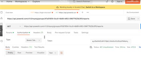 Status 401 Unauthozed Microsoft Qanda