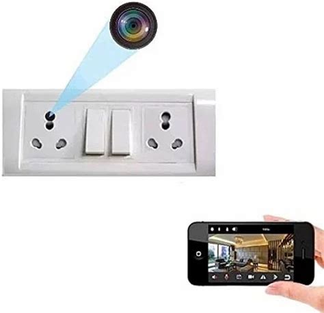 Black Spy WiFi Modular Switch Socket Camera For Security At Piece In Mumbai