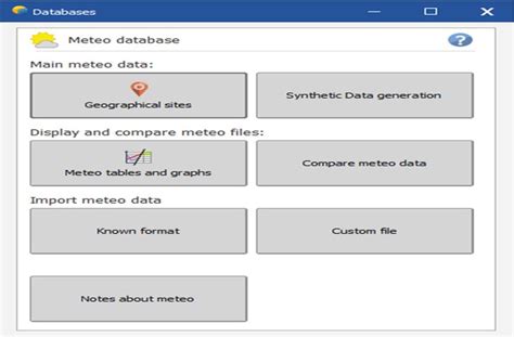 The Meteonorm Meteo Database Of The Pvsyst Simulation Software