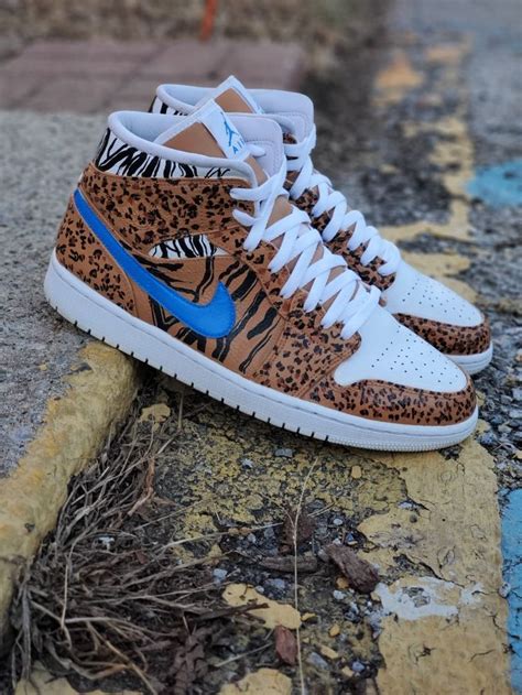 Animal Print Custom Jordans By Jadamscustoms Custom Painted Shoes
