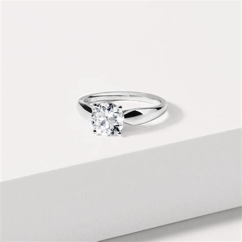 15 Carat Lab Grown Diamond White Gold Engagement Ring Klenota