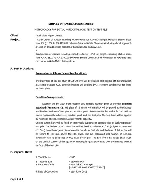 Initial Lateral Load Test Methodology Joka Pdf Deep Foundation