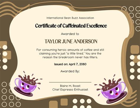 Free Funny Fake Certificate Design Template To Edit Online