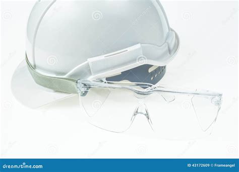 Engineering Concept Safety Helmet And Glasses Stock Image Image Of