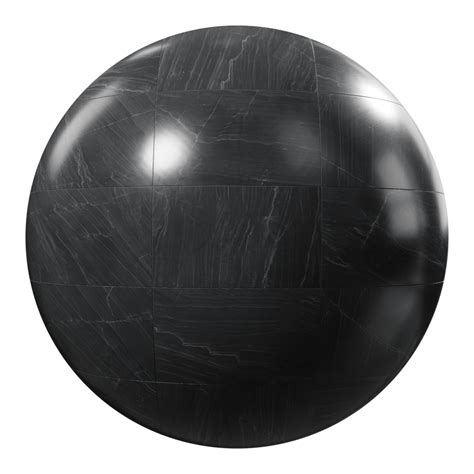 Rectangular Quartzite Matte Tile Texture Black Poliigon