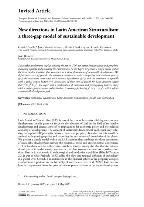 Pdf Invited Articlenew Directions In Latin American Structuralism A Three Gap Model Of