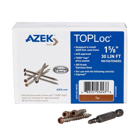 Timbertech Toploc For Azek 10 X 1 58 In Composite Deck Screws 100