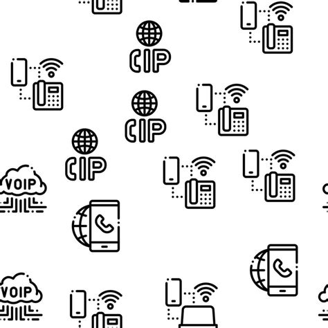 Voip Calling System Seamless Pattern Vector 17387883 Vector Art At Vecteezy