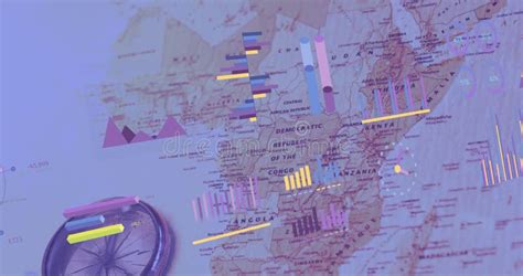 Animation Of Financial Data Processing Over World Map Stock Video Video Of People Montage