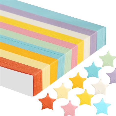 Luminous Star Paper Strips 210pcs Luminous Origami Stars Paper Peach