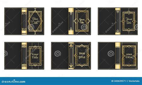 Geometrical Ornamental Book Cover Cartoon Vector 343639571