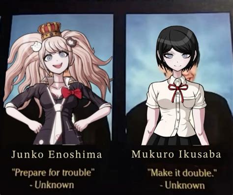 Mukuro Ikusaba And Junko Enoshima Danganronpa Meme Danganronpa