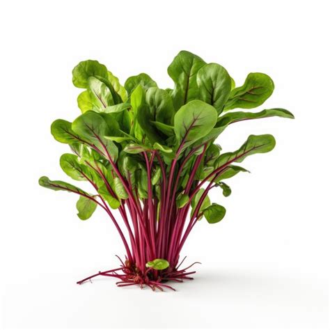 Premium Ai Image Microgreen Swiss Chard Beta Vulgaris Subsp Vulgaris Isolated Generative Ai