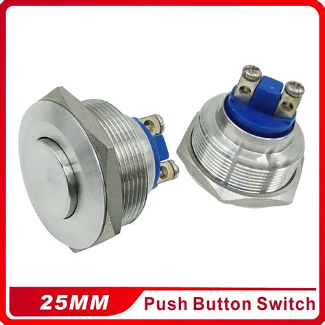 Mm Momentary Reset Metal Push Button Waterproof Stainless Steel Press Button Switch Reset NO