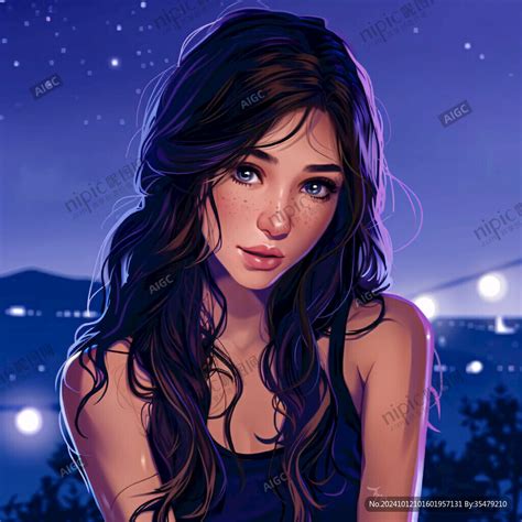 ai创作图数字肖像插画 写实人物插画 漂亮女孩插画 人物头像美女插画 少女头像插画 美少女插画 美女潮流插画 潮流插画美女人物插画 长发少女
