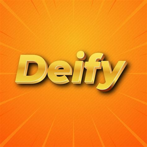 Premium Photo Deify Text Effect Gold  Attractive Background Card