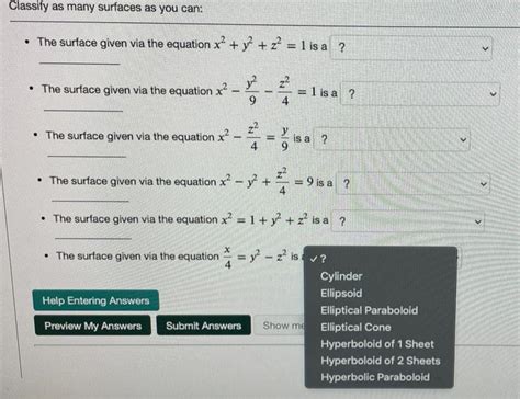 Solved Classify As Many Surfaces As You Can The Surface