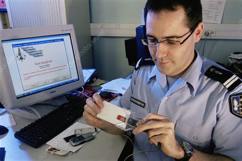 Forensic Testing Of A Mobile Phone Stock Image H2000472 Science
