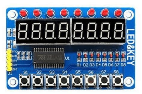 tm1638 module key display for avr arduino new 8 bit digital led tube 8 bit majju pk