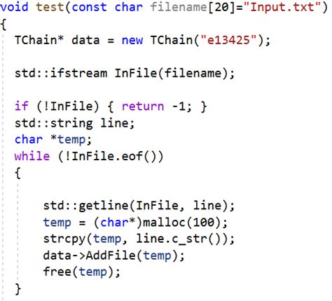 Tchain Adding Files By Reading Filenames In A Text File Newbie Root Forum
