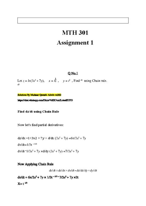 Mth301 Mubashar Hussain By Mudasar Qureshi Admin Vu360 1 Mth 301