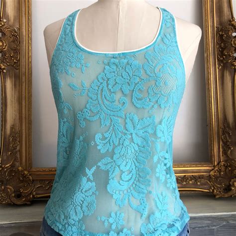 Womens Sheer Tank Tops Etsy