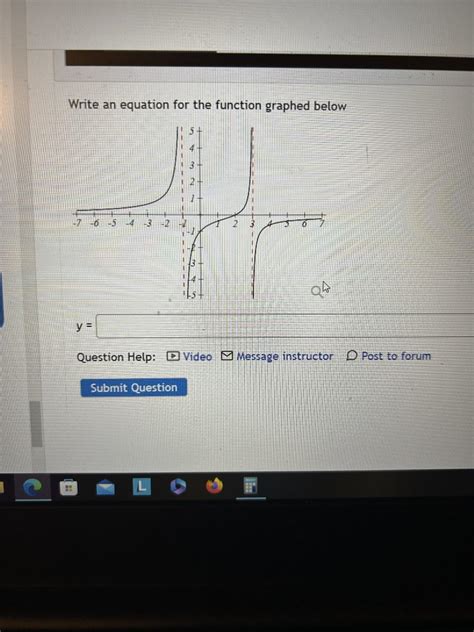 Solved Write An Equation For The Function Graphed Below